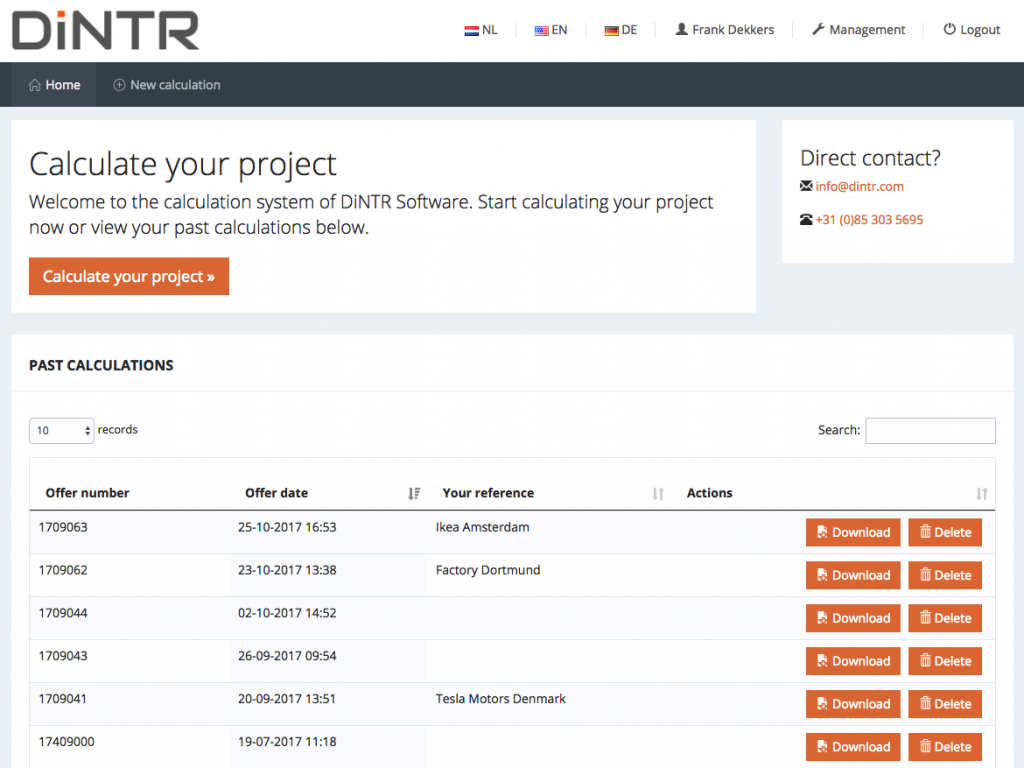 Door Software - DiNTR Software